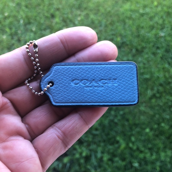 Coach | Accessories | Coach Blue Leather Keychain | Poshmark